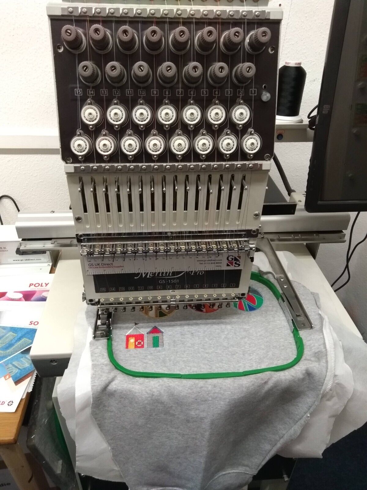 Merlin Pro 1501 – 15 Needle Single Head Embroidery Machine with Cap ...